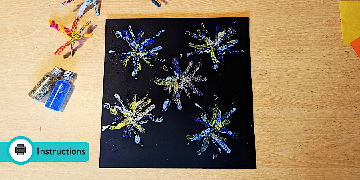 Pipe Cleaner Fireworks | Bonfire Night Crafts (teacher made)