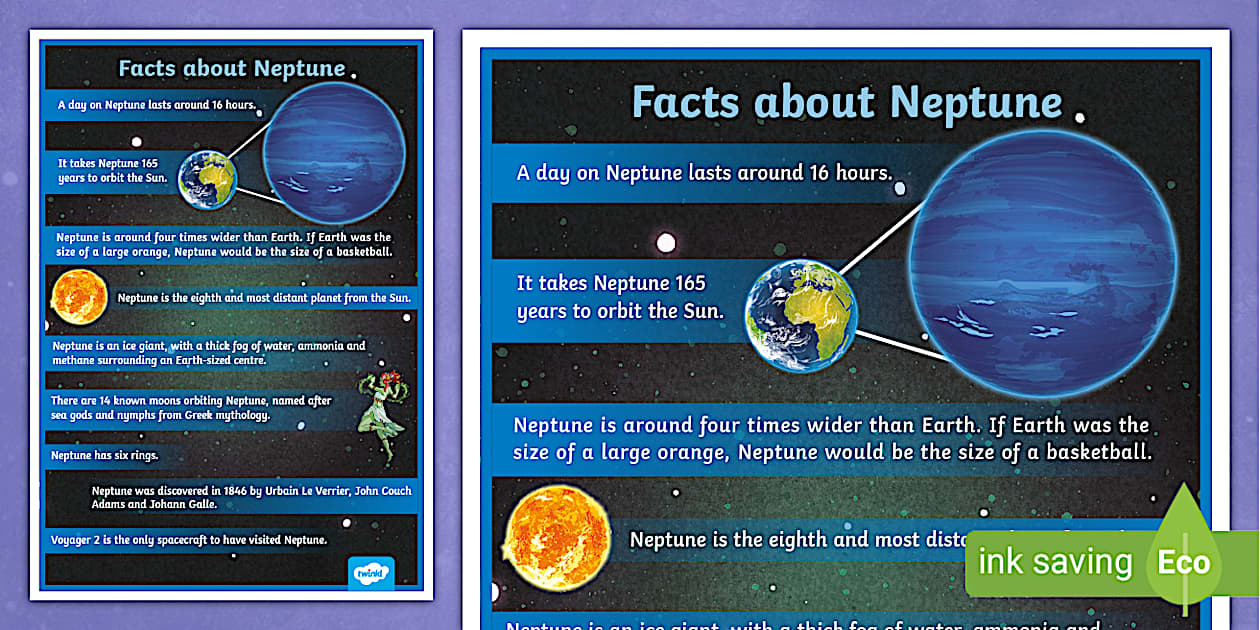 Facts about Neptune Poster For Kids