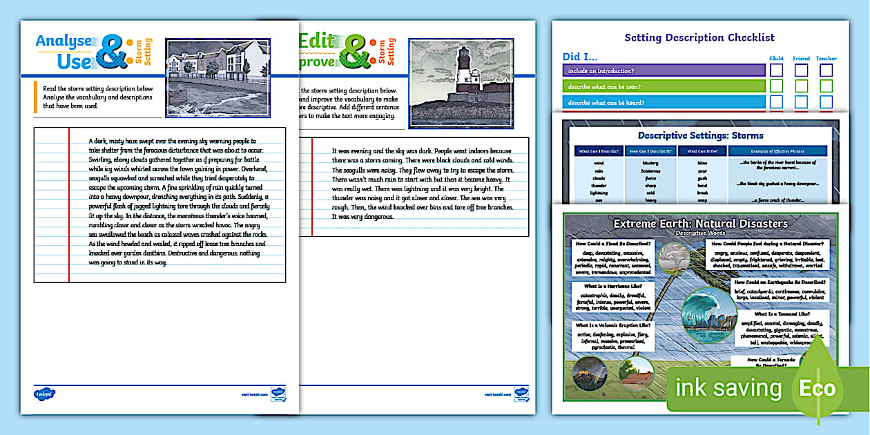 Descriptive Writing About A Storm | LKS2 Teaching Resource