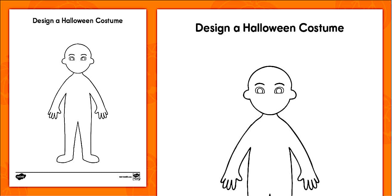 Design a Halloween Costume Worksheet (teacher made) - Twinkl
