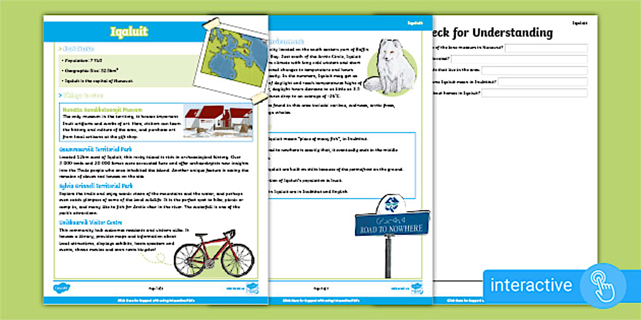 Iqaluit Interactive Reading Comprehension - Grades 4-6