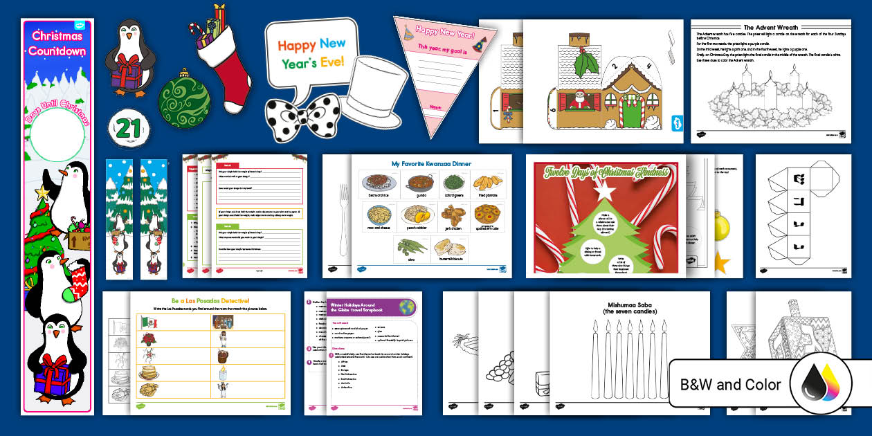 FREE Holiday Worksheets Pack for Kids | Twinkl USA