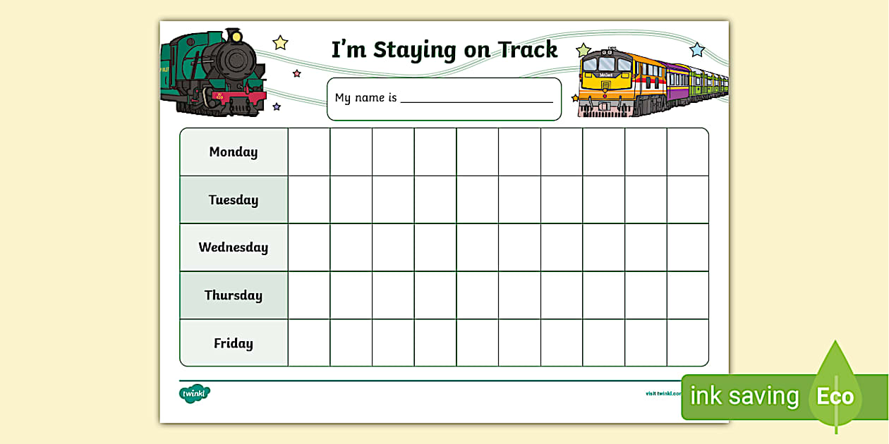 Train Reward Chart (Teacher-Made) - Twinkl