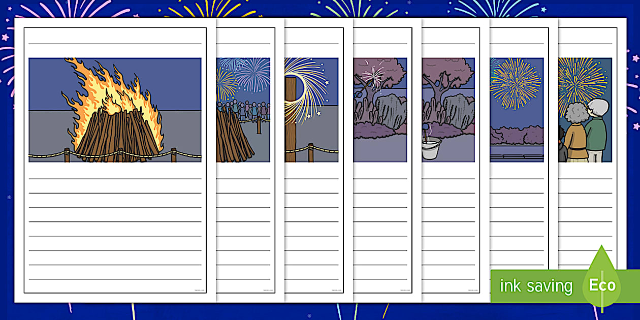 KS1 Bonfire Night Writing Frames (teacher made) - Twinkl