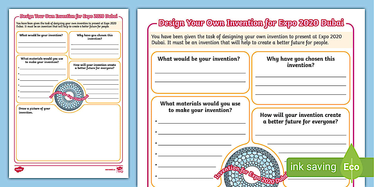 Design Your Own Invention for Expo 2020 Dubai (teacher made)