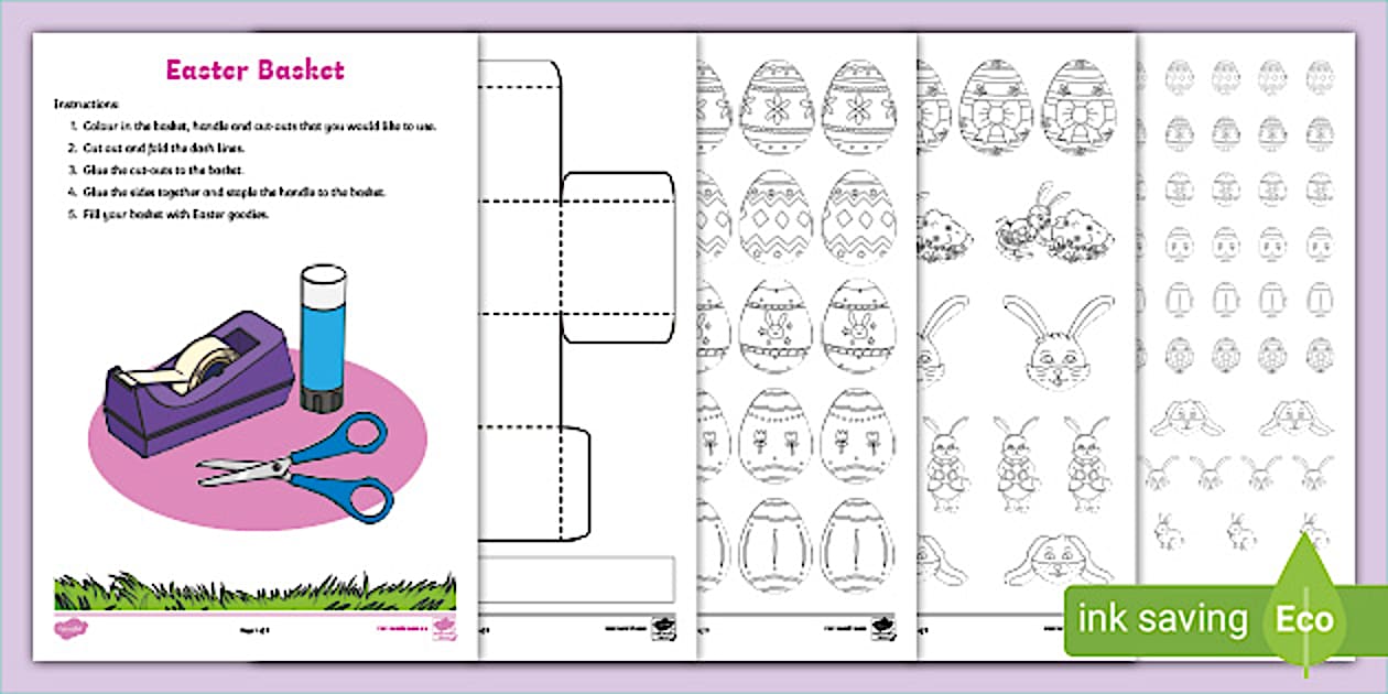 Easter Basket Craft Activity (Teacher-Made) - Twinkl