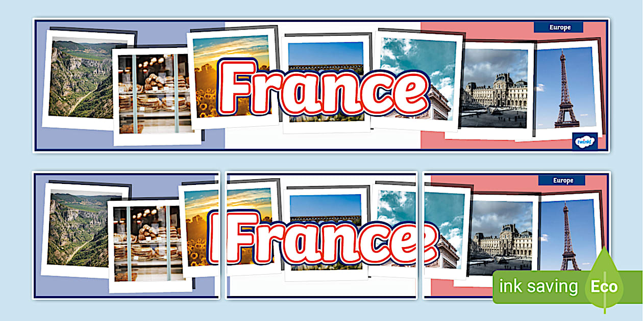France KS2 Display Banner (teacher made) - Twinkl