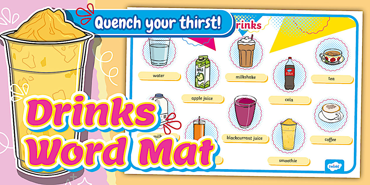 Drinks Word Mat