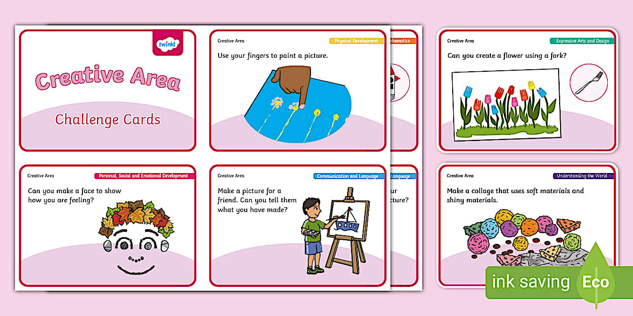 Creative Area Continuous Provision Challenge Cards | Twinkl