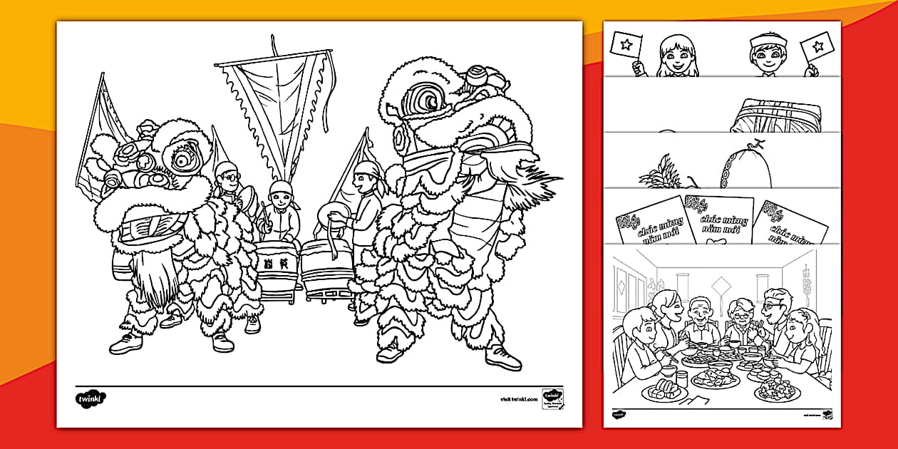 Tet Coloring Sheets | Coloring Activity | Lunar New Year