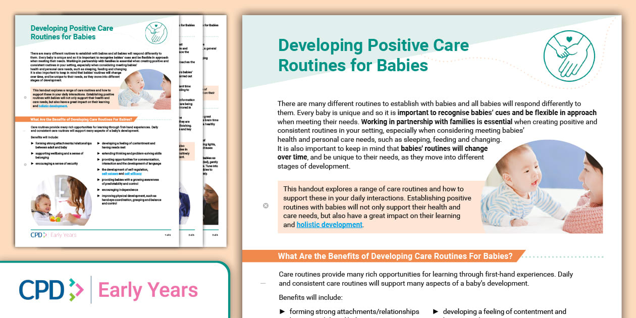 Developing Care Routines for Babies' | Early Years CPD