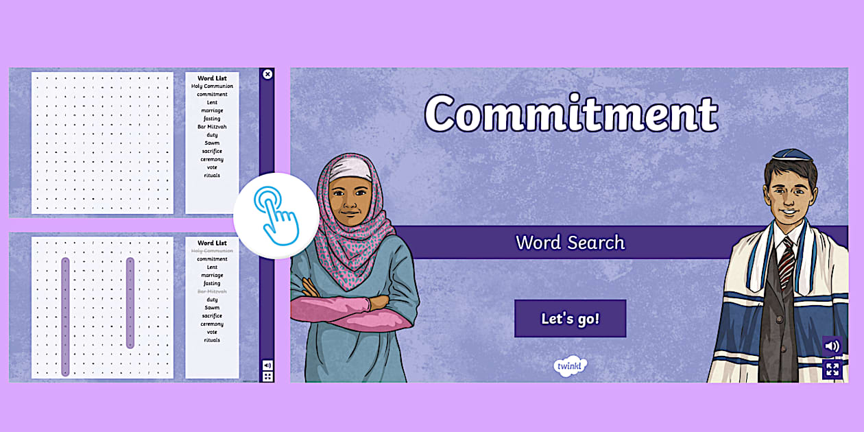 RE: Year 5: Commitment Interactive Word Search - Twinkl