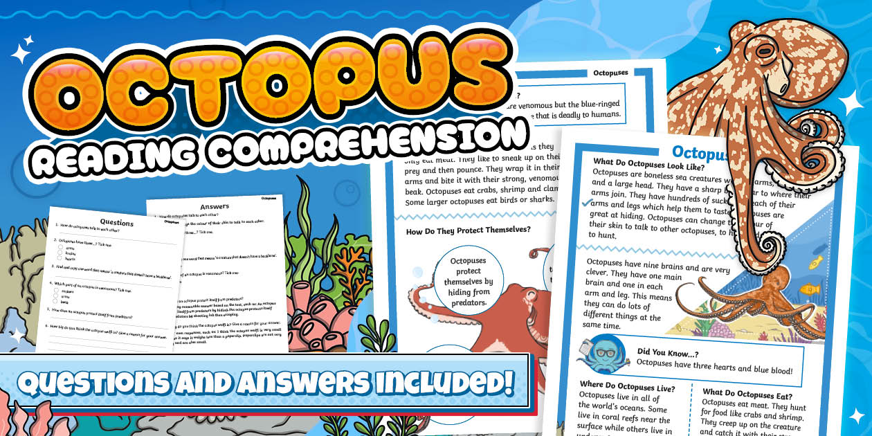 Octopus Differentiated Reading Comprehension Ages 5-7