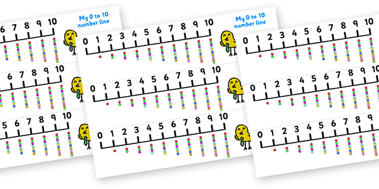 Number Line Counters (0-10) (teacher made) - Twinkl
