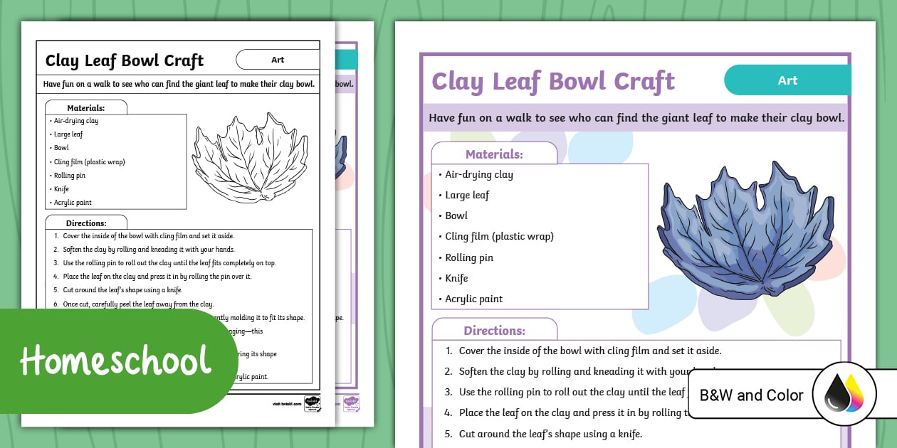 Clay Leaf Bowl Craft