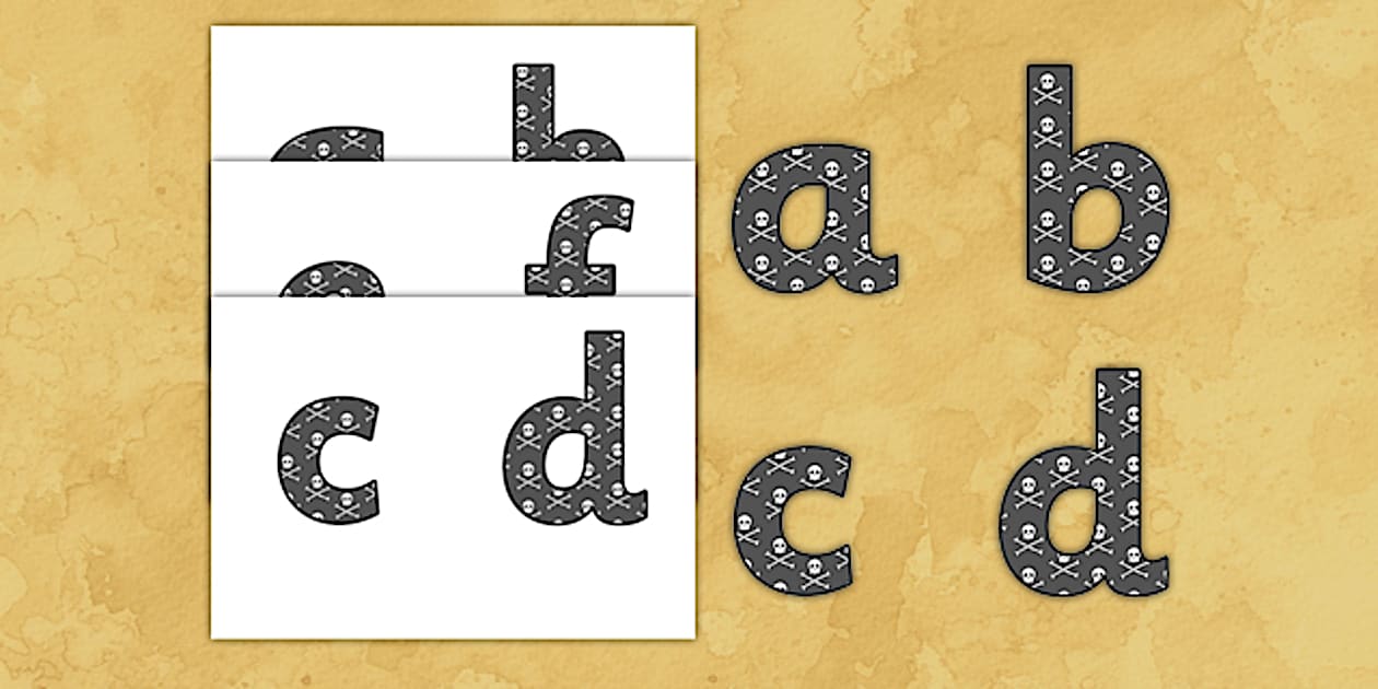 Pirate Skull and Cross Bones Display Lettering (Small)