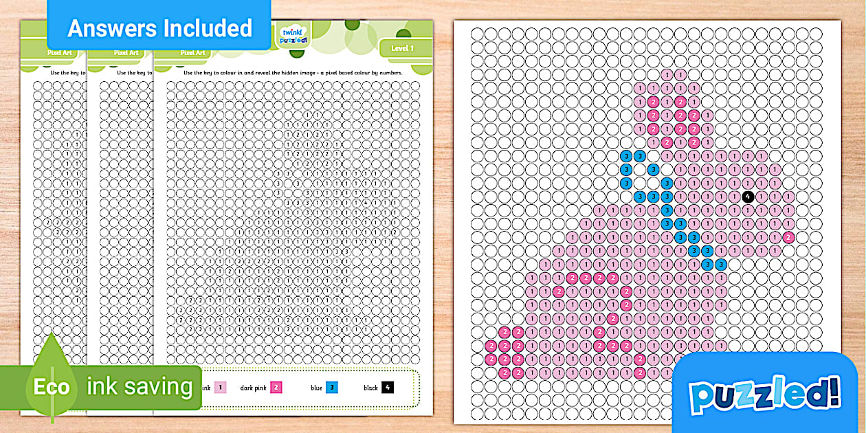 Easter Pixel Art Colouring Puzzle Pack | Twinkl Puzzled