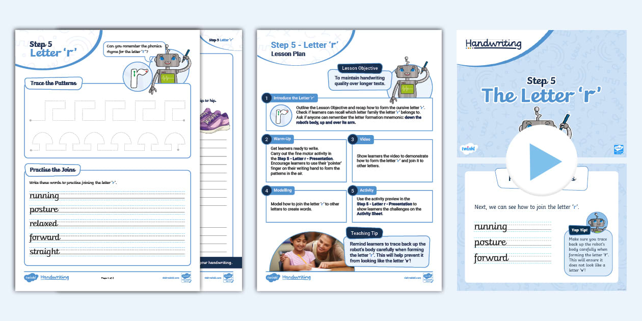 Step 5 Joined Handwriting Letter ‘r’ Pack (teacher made)