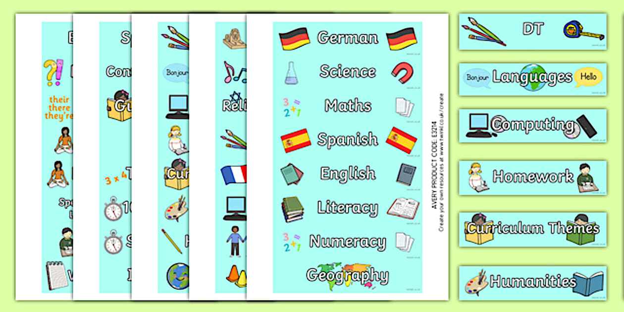 👉 Subject Labels | For Trays | Twinkl Primary Resources