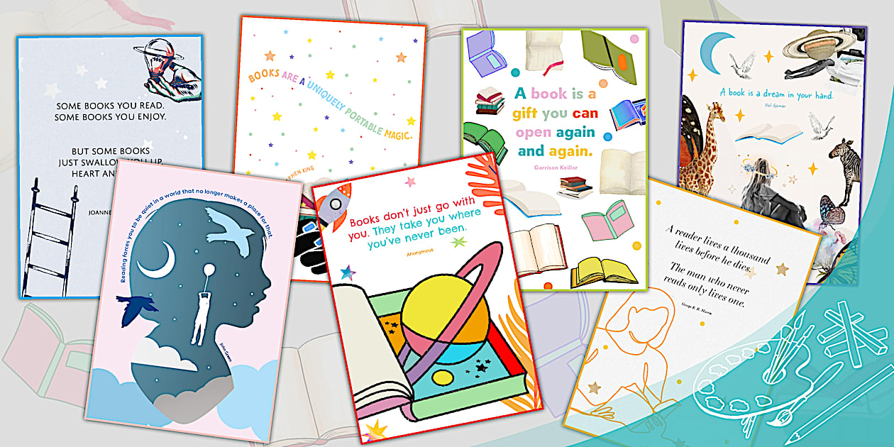 Reading Corner Inspirational Quotes Posters Pack - Twinkl