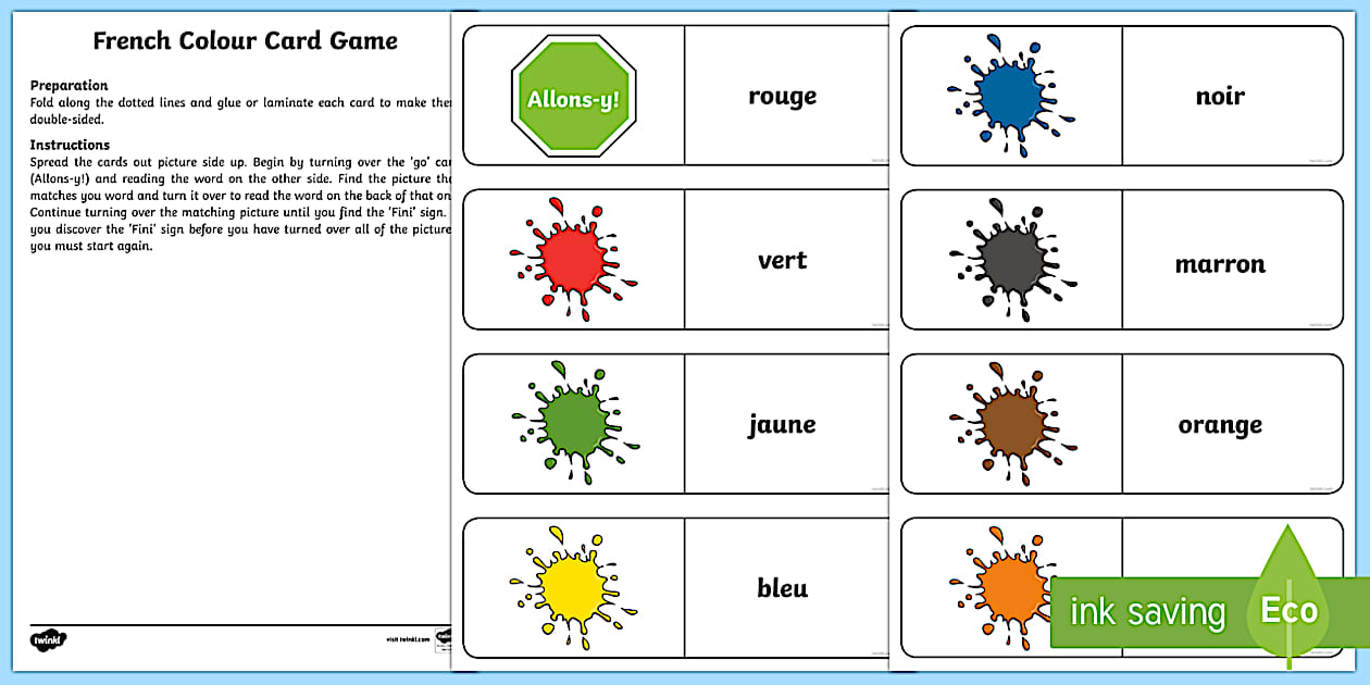 Different Colors Card Game-Scottish (Teacher-Made) - Twinkl