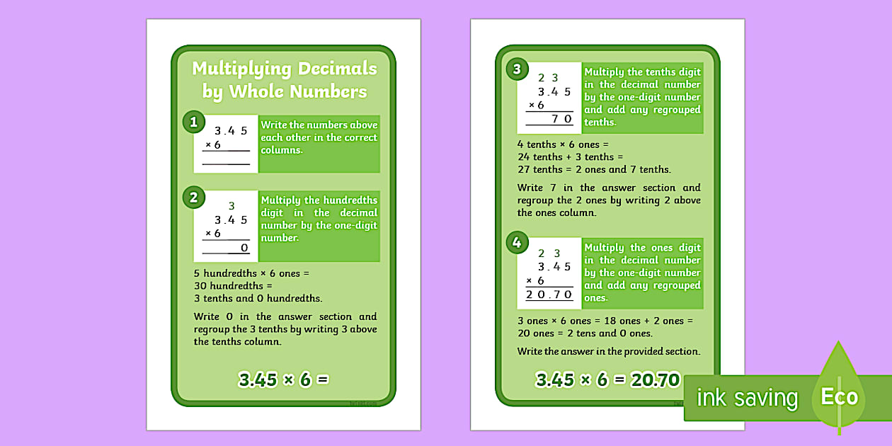 Y6 Multiplying Decimals by Whole Numbers IKEA Tolsby/Fiestad Frame