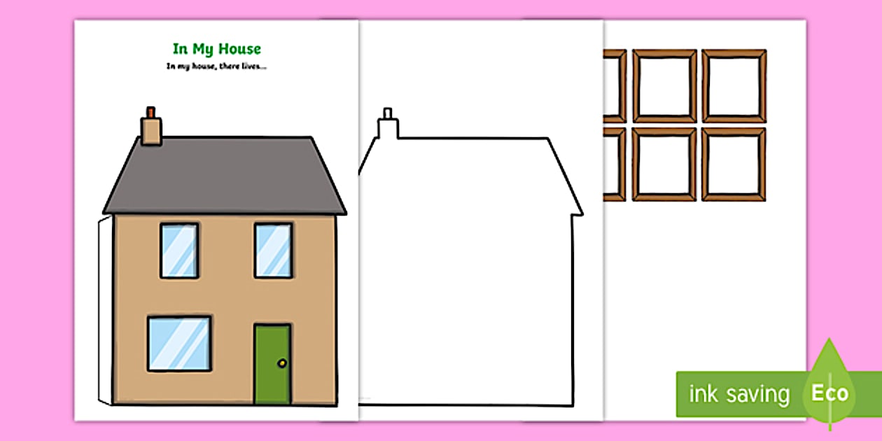 In My House Template - F-2 (teacher made) - Twinkl