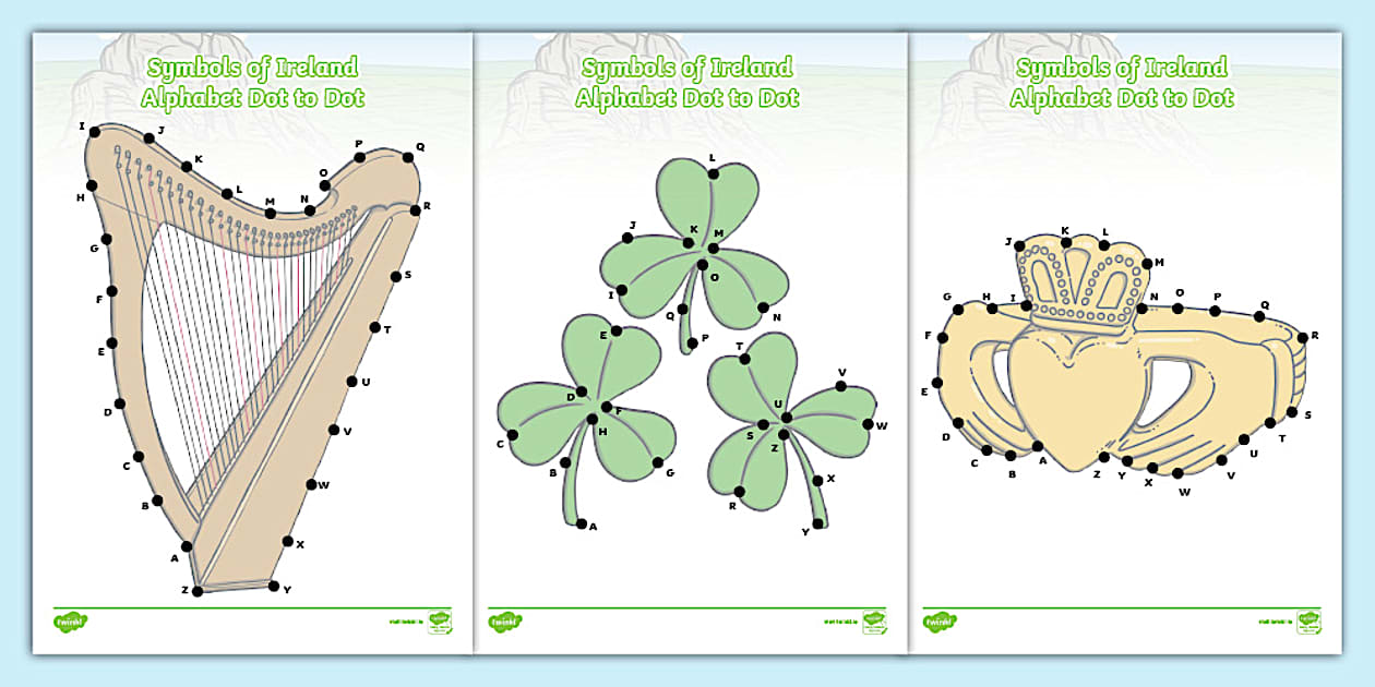 Symbols of Ireland Alphabet Dot to Dot (teacher made)