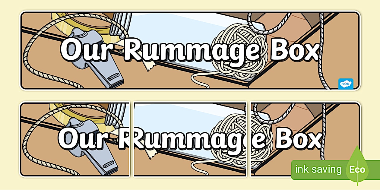 Rummage Box/Area Display Poster/Banner (teacher made)