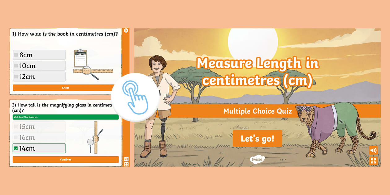 👉 Measure Length in cm KS2 Maths Multiple Choice Quiz