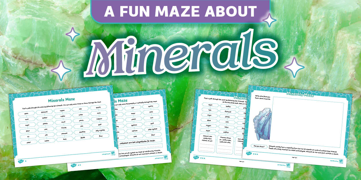 Minerals Maze Quiz