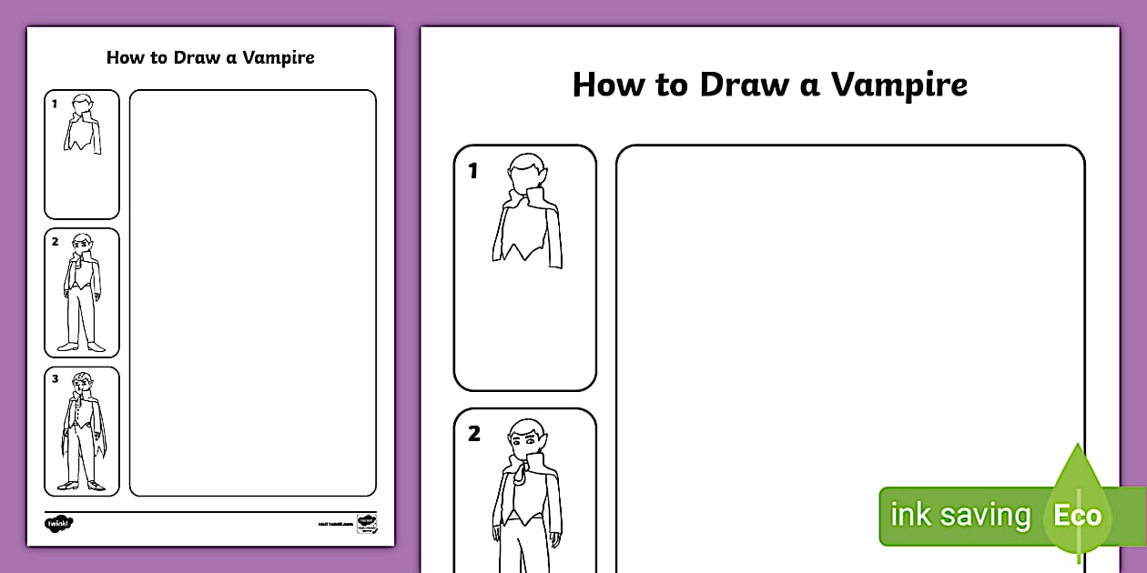 How to Draw a Vampire - Twinkl