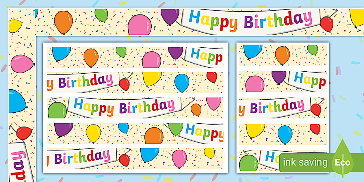 Birthday Display Borders - Twinkl