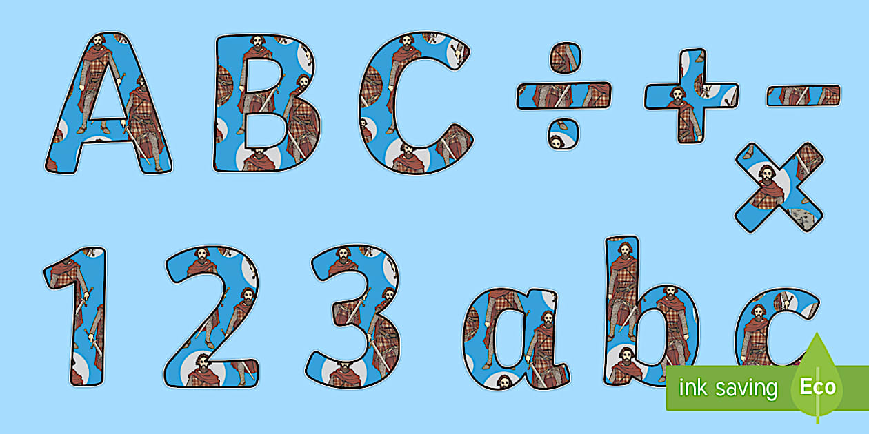 Editable William Wallace Display Lettering - Twinkl