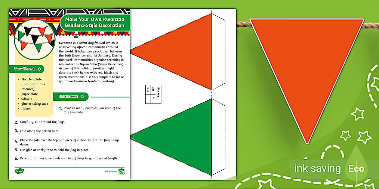 Make Your Own Kwanzaa Bendera-Style Decoration - Twinkl