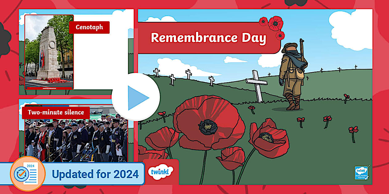 Remembrance Day KS1 Photo PowerPoint - Twinkl