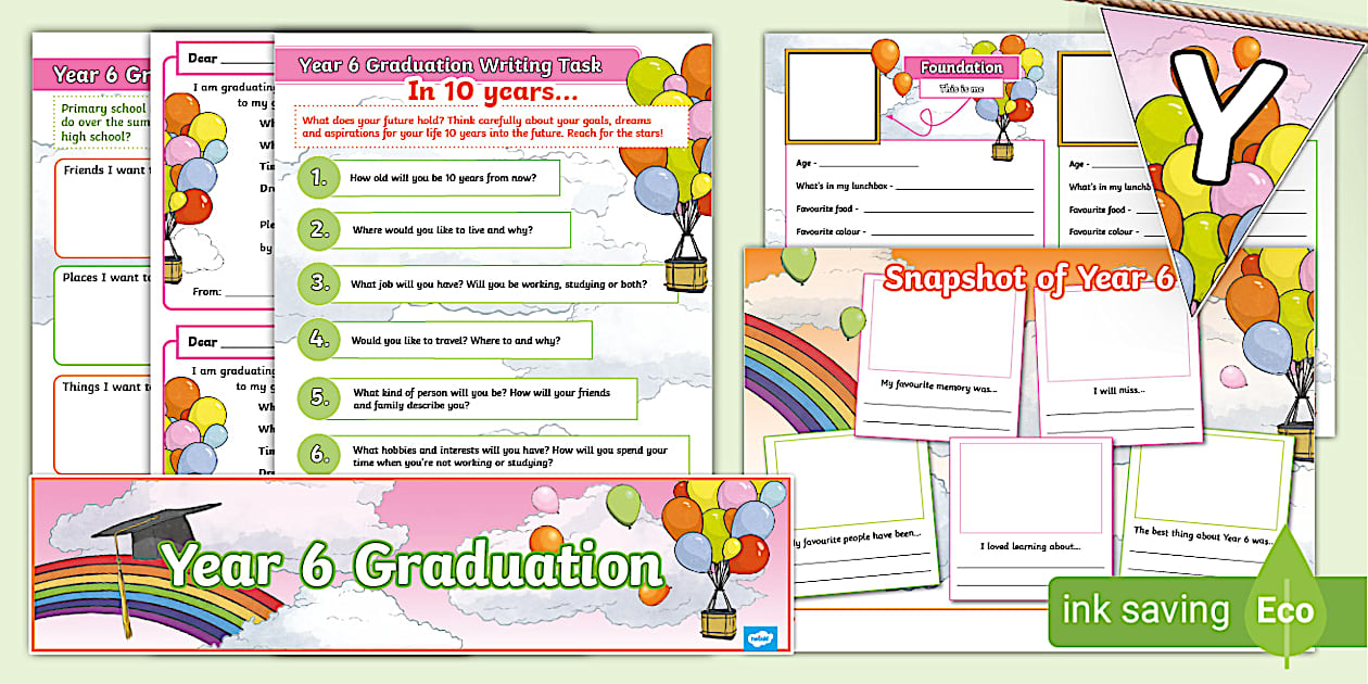 Year 6 Graduation Pack - The Sky's the Limit - Twinkl