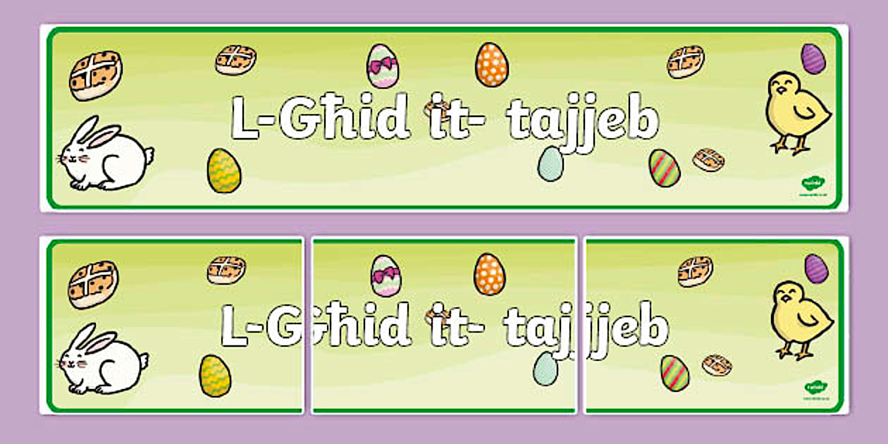 Dyslexic Happy Easter Display Banner (Maltese) - Twinkl