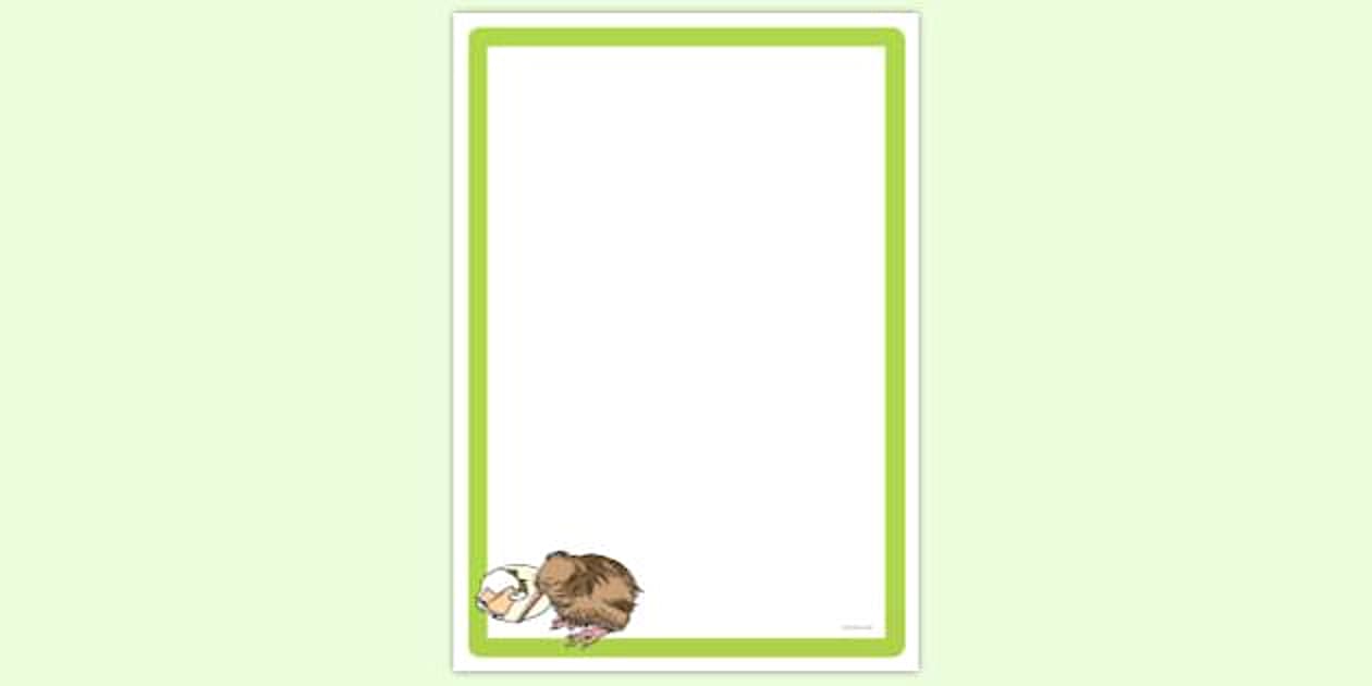 Simple Blank Kiwi Chick Page Border (teacher made) - Twinkl