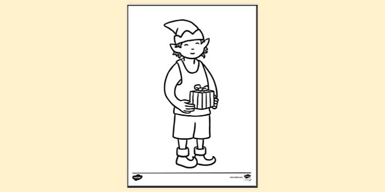Elf Colouring Sheet | Colouring Sheets (Teacher-Made)