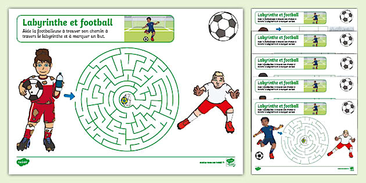 Labyrinthes et football - Euro 2024 (Teacher-Made) - Twinkl