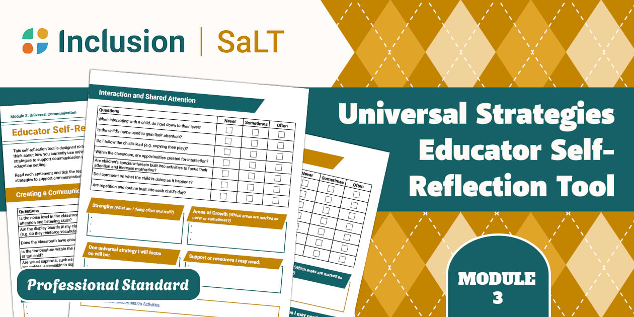 Early Years Communication Self-Reflection Tool