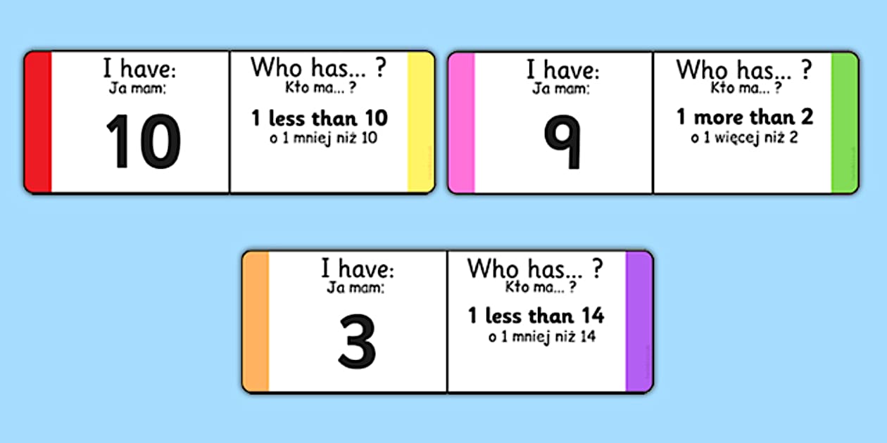 One More One Less Loop Cards Polish Translation - Twinkl