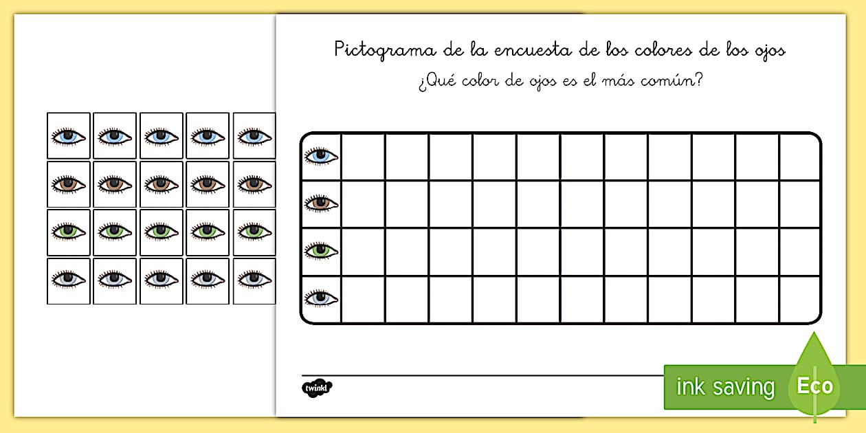 Pictograma: Los colores de los ojos - Twinkl