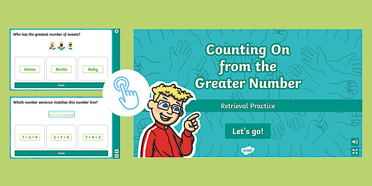 👉 Retrieval Practice Counting On From The Greater Number Maths Interactive