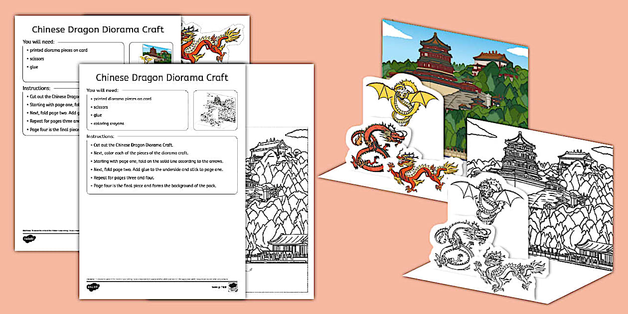 Chinese Dragon Diorama Craft