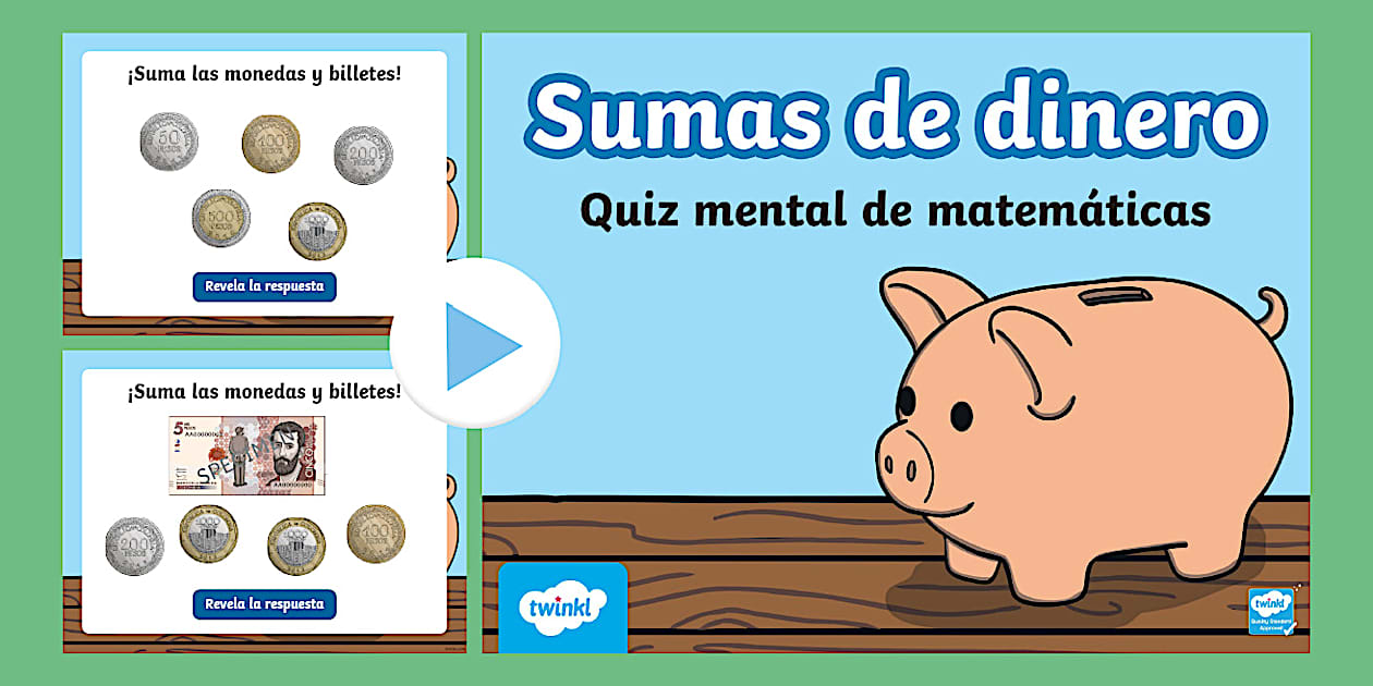 Sumas y restas mentales con dinero colombiano (teacher made)