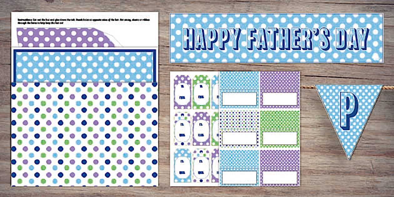 Father's Day Polka Dot Party Pack | Twinkl Party - Twinkl