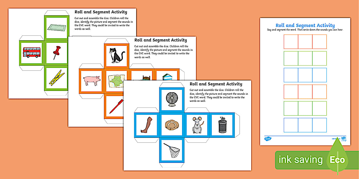 Roll and Segment Activity (Teacher-Made) - Twinkl