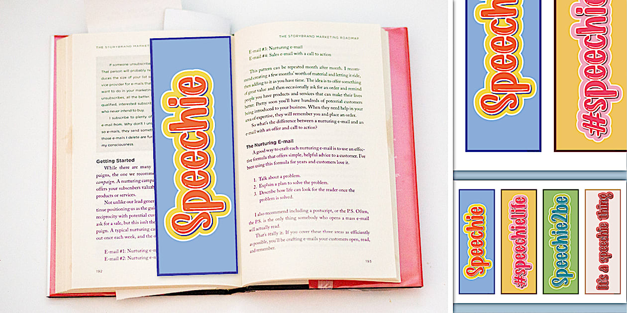 Speechie Bookmarks | Twinkl Party (Teacher-Made) - Twinkl